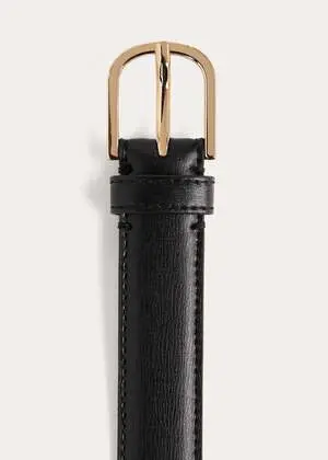 TOTEME Slim Buckle Belt - Black