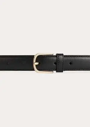 TOTEME Slim Buckle Belt - Black