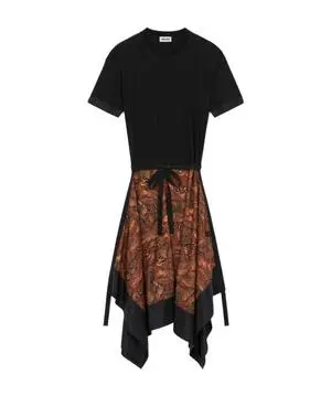 Kenzo Asymmetrical Draped Midi Dress