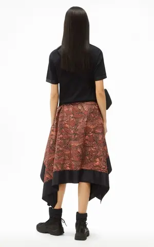 Kenzo Asymmetrical Draped Midi Dress
