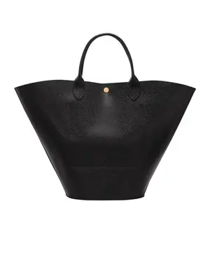 Longchamp Xl Épure Logo Debossed Tote Bag - Black
