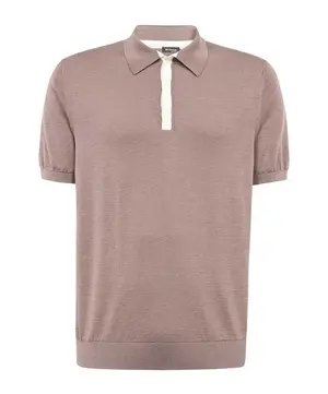 Kiton Short-sleeved Polo Shirt - Nude