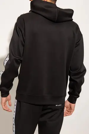 Moschino Long-sleeved Casual Jacket With Drawstring Hood And Logo Detail