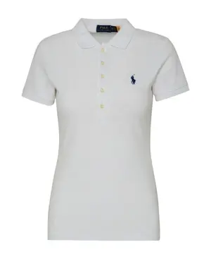 Polo Ralph Lauren Polo Ralph Lauren Slim Fit Stretch Polo Shirt With Embroidered Logo White