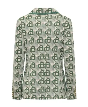 Casablanca Heart Monogram Jacquard Single-breasted Blazer