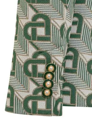Casablanca Heart Monogram Jacquard Single-breasted Blazer