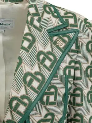 Casablanca Heart Monogram Jacquard Single-breasted Blazer