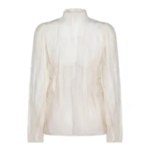 TWINSET Striped Lace Bow Blouse - No