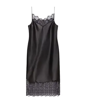 Givenchy Leather And Lace Slip Dress