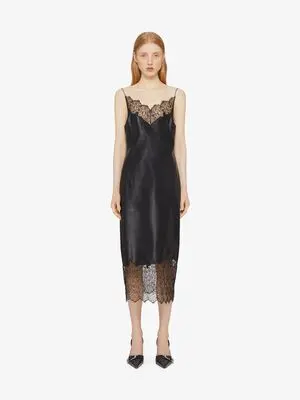 Givenchy Leather And Lace Slip Dress