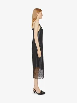 Givenchy Leather And Lace Slip Dress
