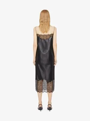 Givenchy Leather And Lace Slip Dress