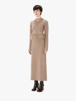 J.W.ANDERSON Jw Anderson Cropped Fringed-hem Knitted Jumper