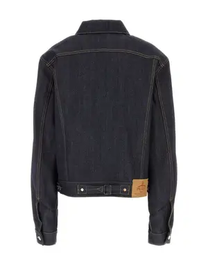 Prada Denim Jacket With Button Detail