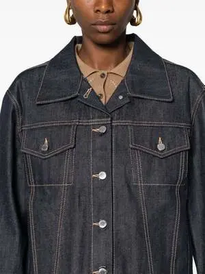 Prada Denim Jacket With Button Detail