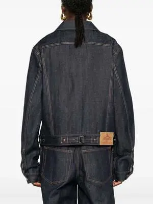 Prada Denim Jacket With Button Detail