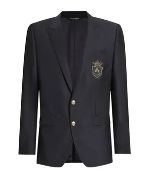 Dolce & Gabbana Dolce Gabbana Heraldic Patch Single-breasted Jacket