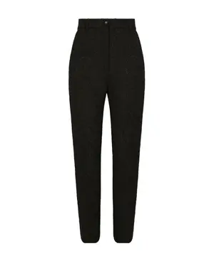 Dolce & Gabbana High-waisted Jacquard Straight Leg Pants