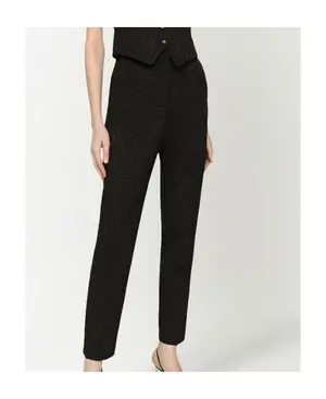 Dolce & Gabbana High-waisted Jacquard Straight Leg Pants