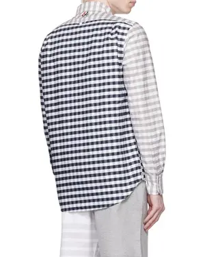 Thom Browne Panelled Gingham Cotton Shirt