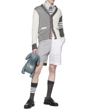 Thom Browne Panelled Gingham Cotton Shirt