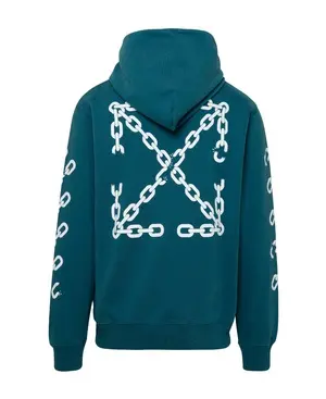 Off-White Logo Print Drawstring Hoodie