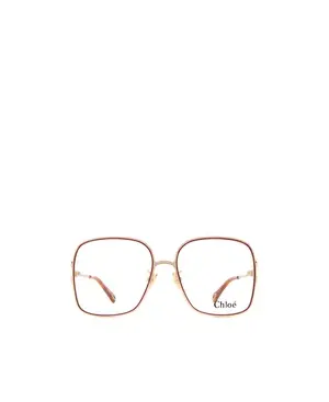 Chloé Geometric Frame Eyeglasses - Nude