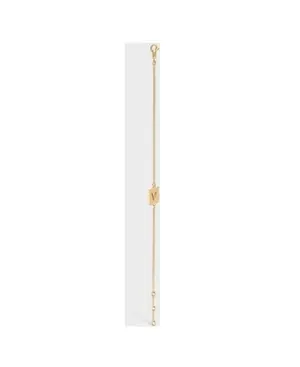 Celine Alphabet V Bracelet In Brass With Gold Finish