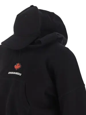 Dsquared2 Logo Cropped Hoodie