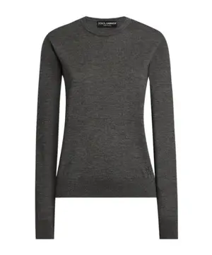 Dolce & Gabbana Crewneck Knit Pullover - Grey