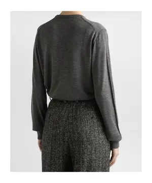 Dolce & Gabbana Crewneck Knit Pullover - Grey