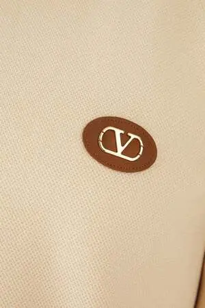 Valentino Garavani Vlogo Signature Button-up Bomber Jacket - Nude