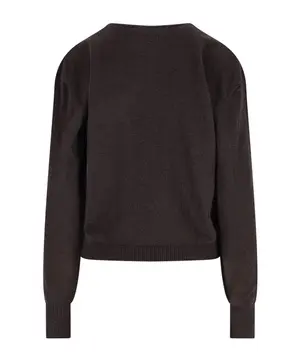 Paloma Wool Long-sleeved Crewneck Jumper With Button Detail - Black