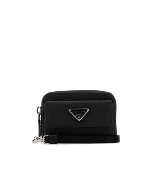 Prada Triangle-logo Zipped Wallet - Black