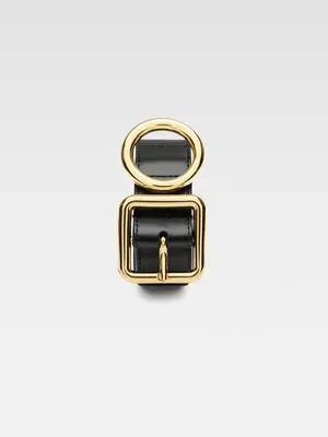 Jacquemus Double Buckle Leather Belt - Black