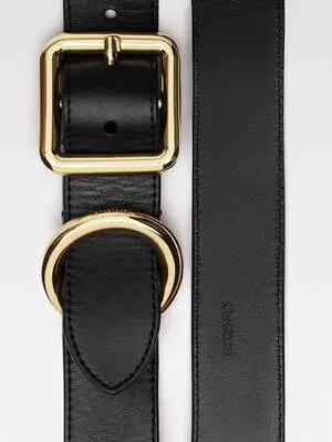 Jacquemus Double Buckle Leather Belt - Black