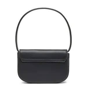DIESEL® 1dr Logo Plaque Shoulder Bag - Black