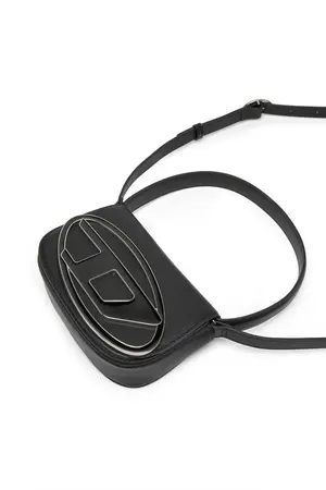 DIESEL® 1dr Logo Plaque Shoulder Bag - Black