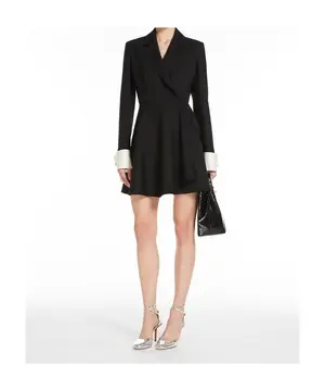 Max Mara Pleated Long-sleeved Blazer Dress