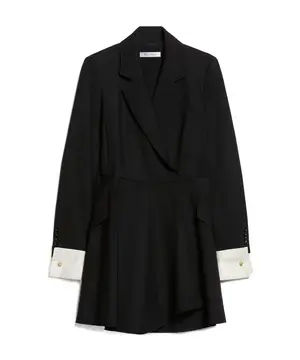 Max Mara Pleated Long-sleeved Blazer Dress