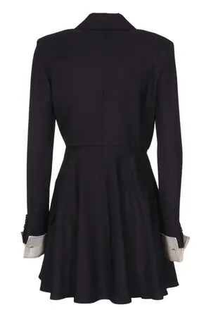 Max Mara Pleated Long-sleeved Blazer Dress