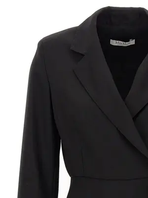 Max Mara Pleated Long-sleeved Blazer Dress