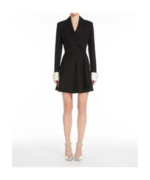 Max Mara Pleated Long-sleeved Blazer Dress