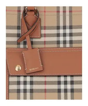 Burberry Freya Checked Medium Tote Bag - Multicolor