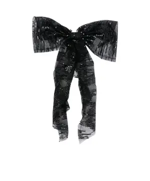 MAISON MICHEL Nicole" Bow Hair Clip - Black