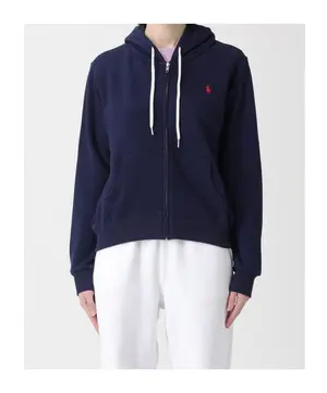 Polo Ralph Lauren Full Zip Hoodie With Logo Detail - Blue