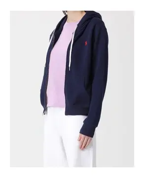 Polo Ralph Lauren Full Zip Hoodie With Logo Detail - Blue