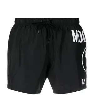 Moschino Logo Swim Shorts - Black