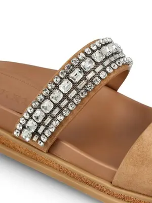 JIMMY CHOO Embellished Flat Sandals