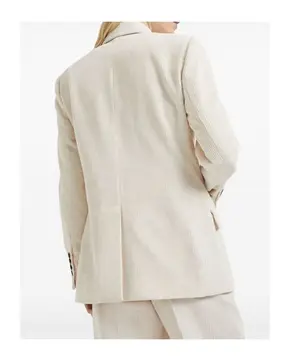 Brunello Cucinelli Double-breasted Corduroy Blazer - Ivory